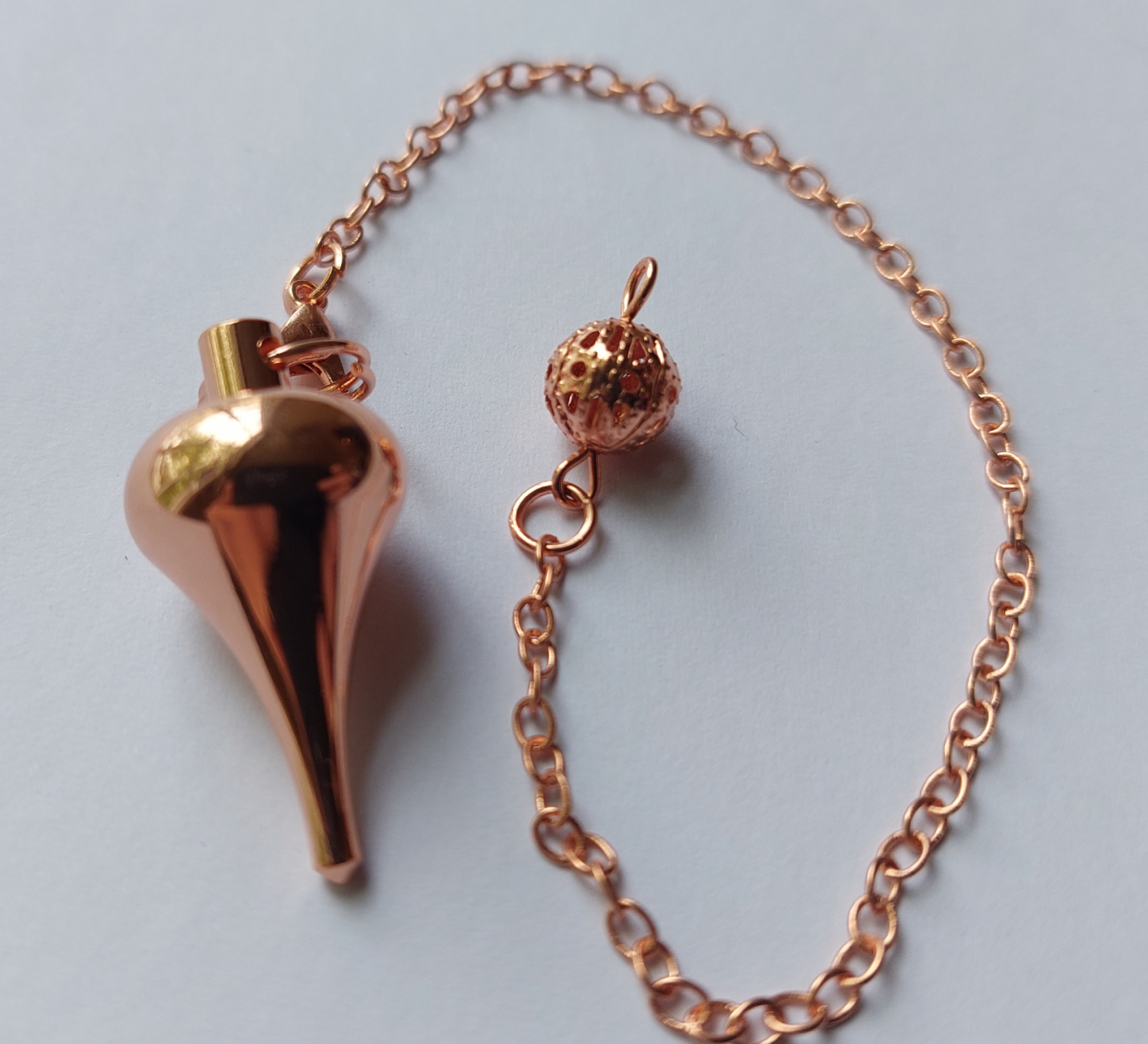 Rose Gold Teardrop Pendulum